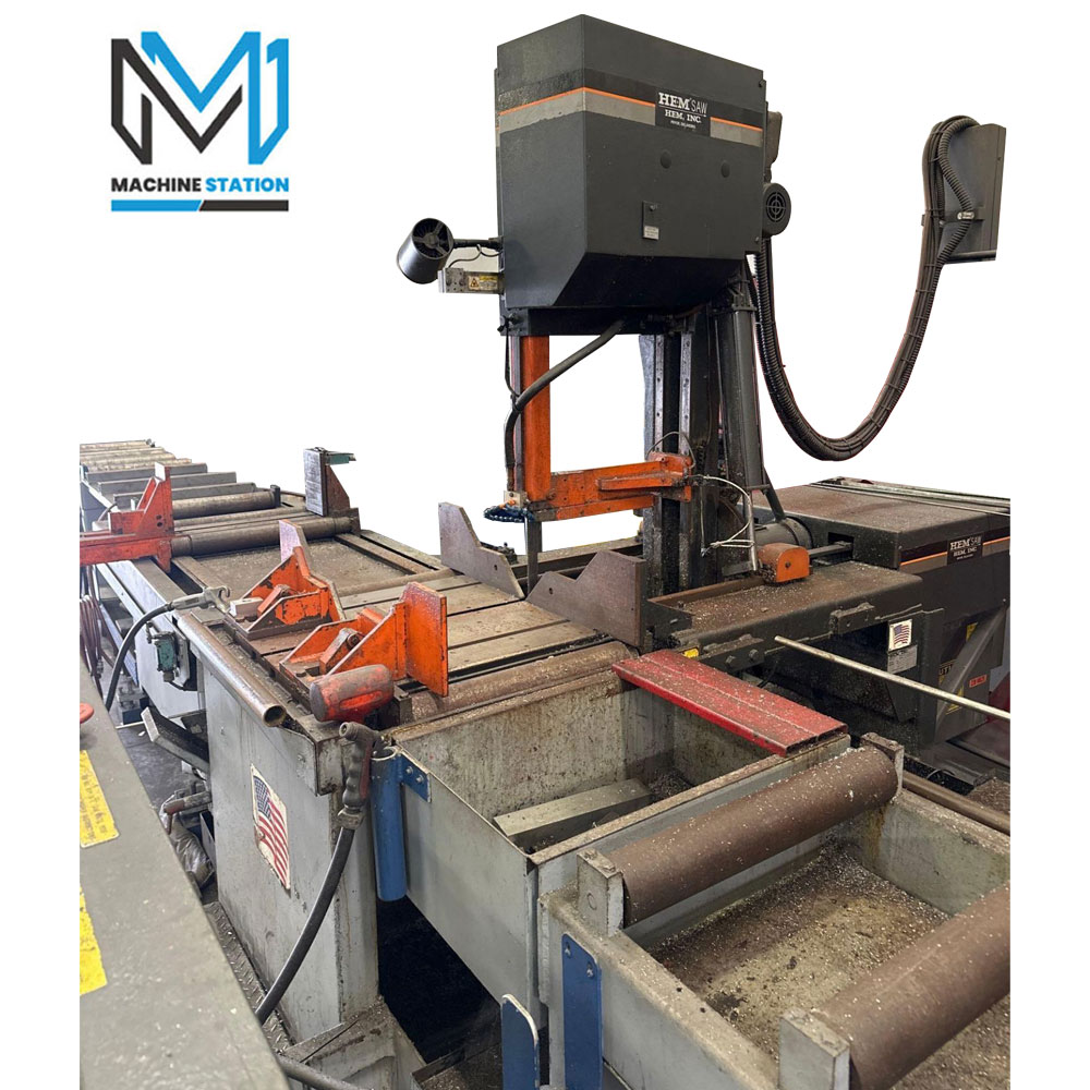 HEM V100HLA-3 Tilt Frame Vertical Band Saw - MachineStation India